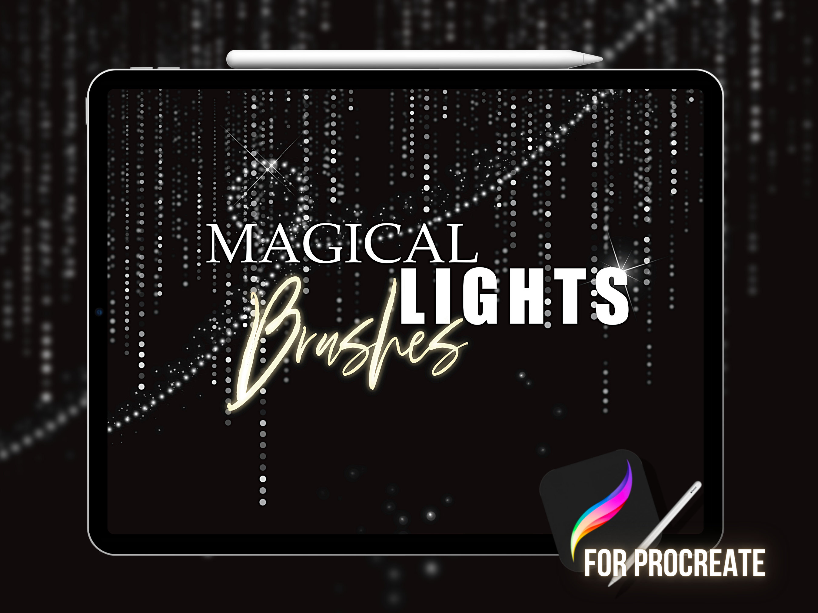 Procreate Magical Lights Brushes: Christmas, Glitter, Bokeh (digital ...
