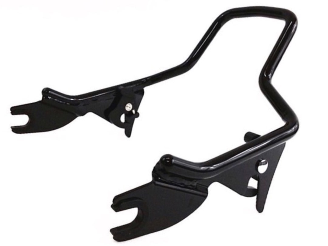 Low Black Passenger Quick Release Backrest Sissybar Harley Davidson ...