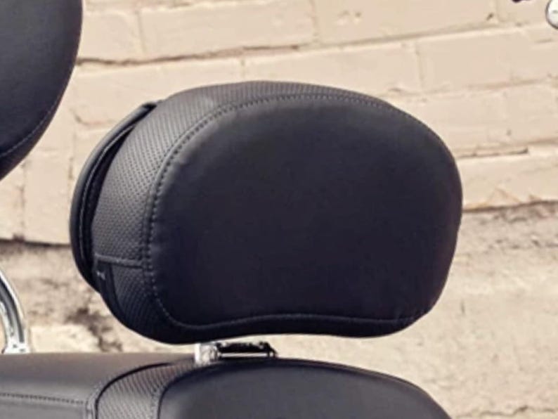 Black Smooth Dark Stitch Driver Rider Backrest 2014-2024 Indian ...