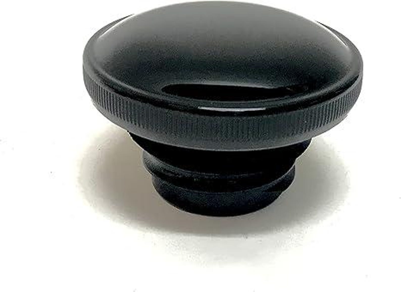 Knurled Screw-in Ratcheting Gloss Black Vented Gas Cap Motorcycle Tank ...