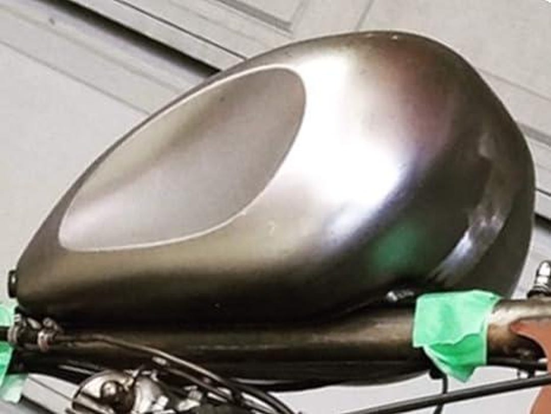 Dished Wassell Motorcycle Gas Tank Frisco Mount Shallow Tunnel 2.23 ...