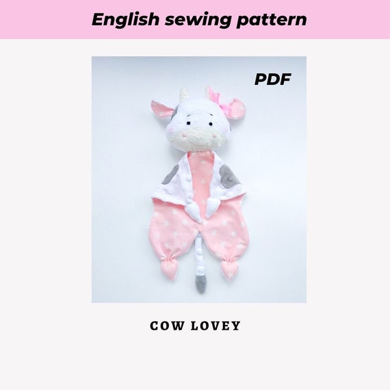 Cow Lovey Sewing Pattern PDF and Tutorial Stuffed Animal - Etsy