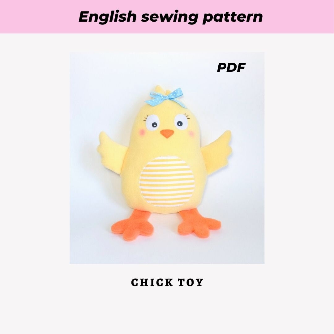 Stuffed Chick Sewing Pattern PDF Soft Toy Chick Sewing Tutorial - Etsy