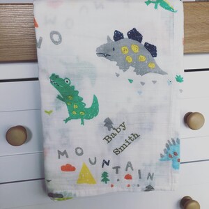 Baby Swaddle Muslin / Large Personalised Muslin / Swaddle Wrap - Etsy
