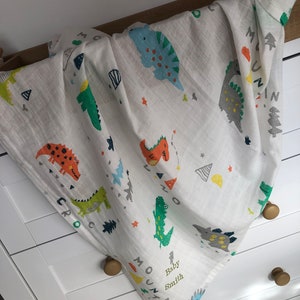 Baby Swaddle Muslin / Large Personalised Muslin / Swaddle Wrap - Etsy
