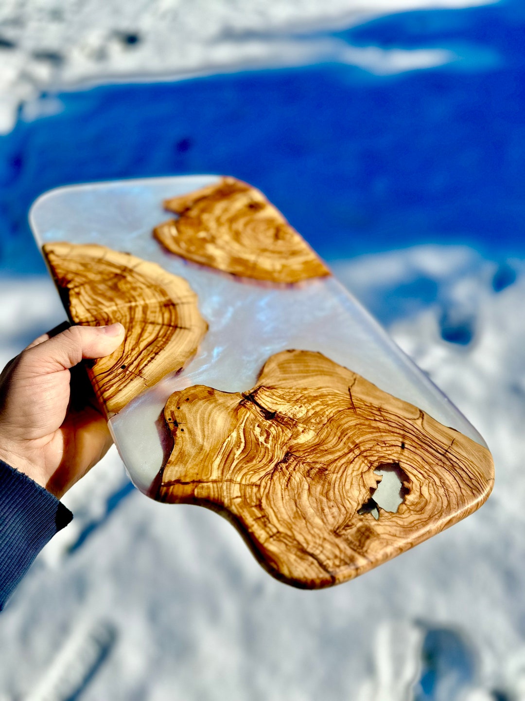 Olive Wood and Epoxy Charcuterie Board - Etsy