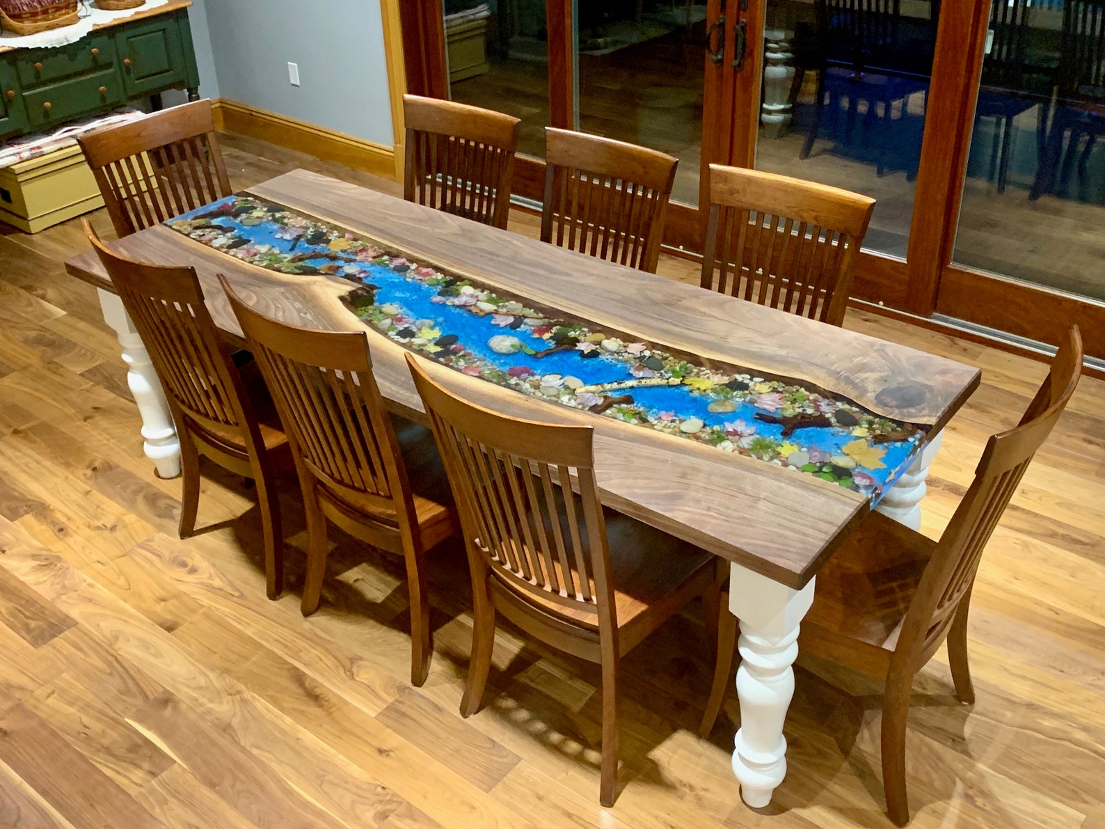 Black Walnut Natural River Table - Etsy