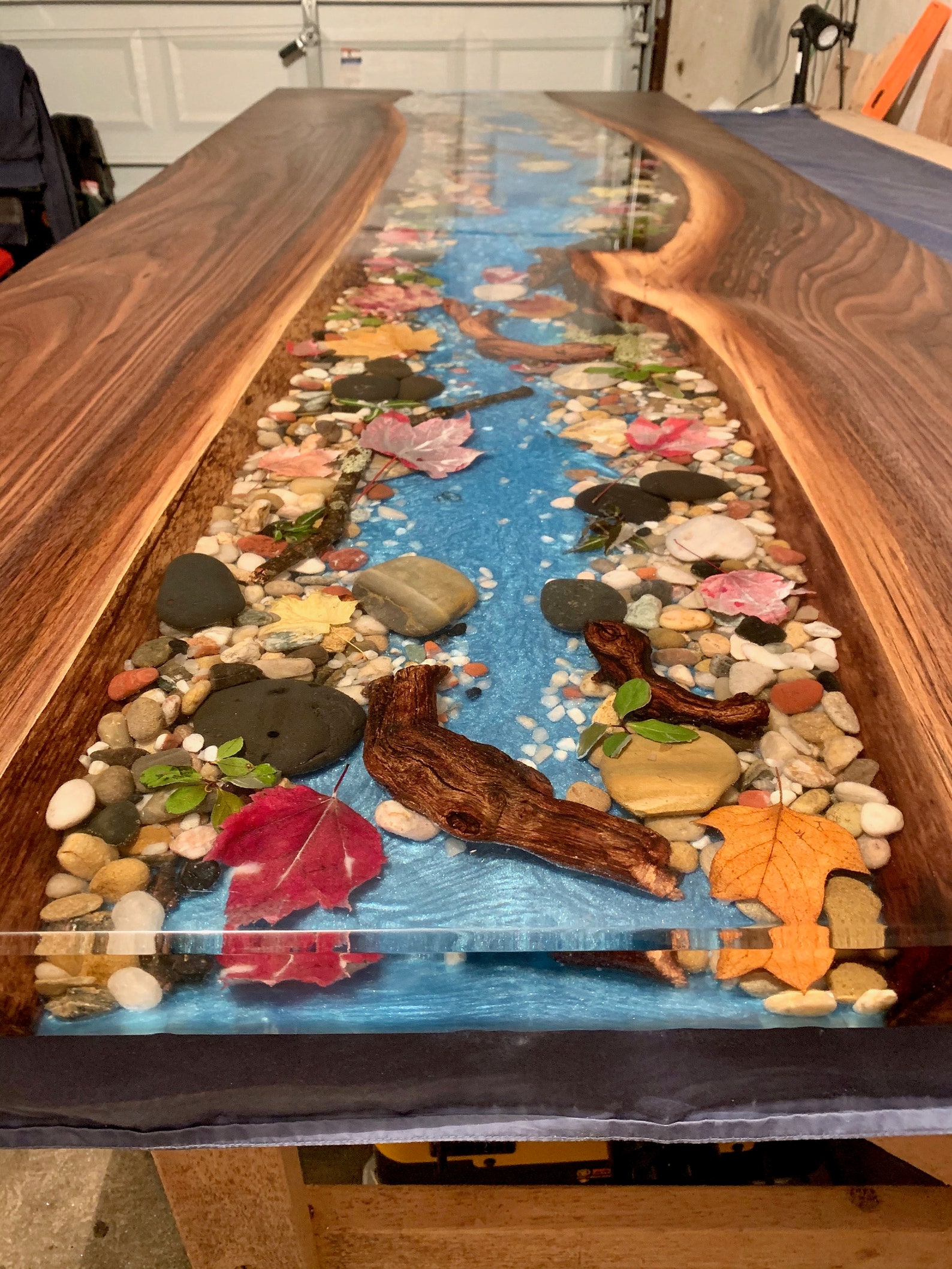 Black Walnut Natural River Table - Etsy