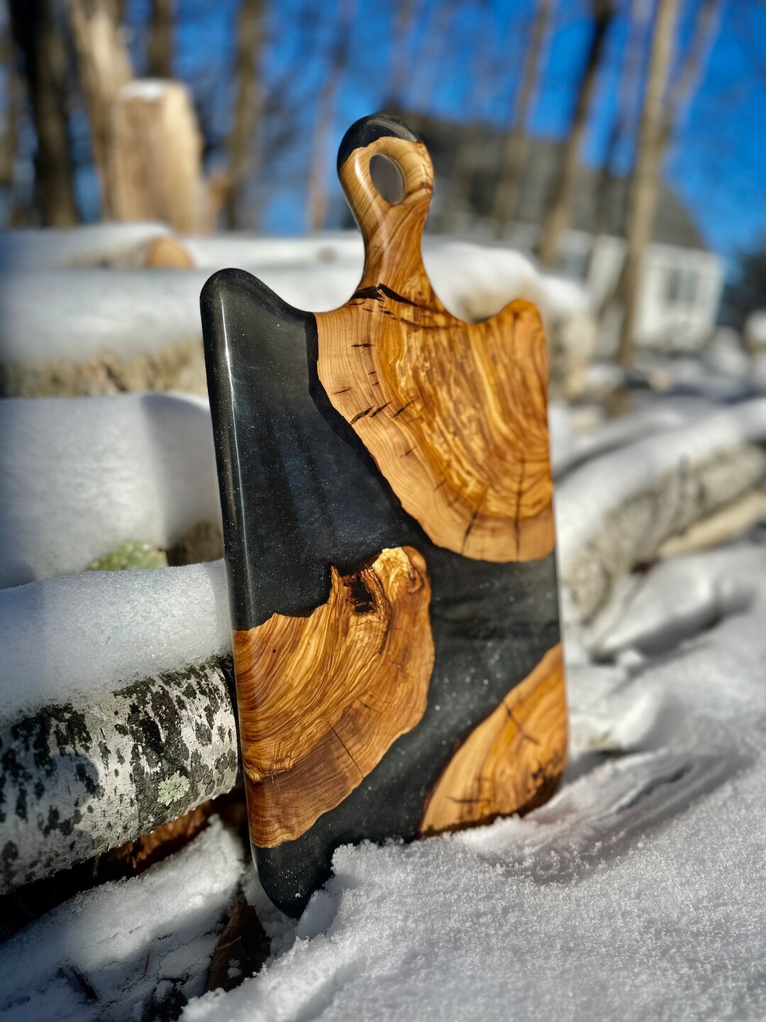 Olive Wood and Epoxy Charcuterie Board - Etsy