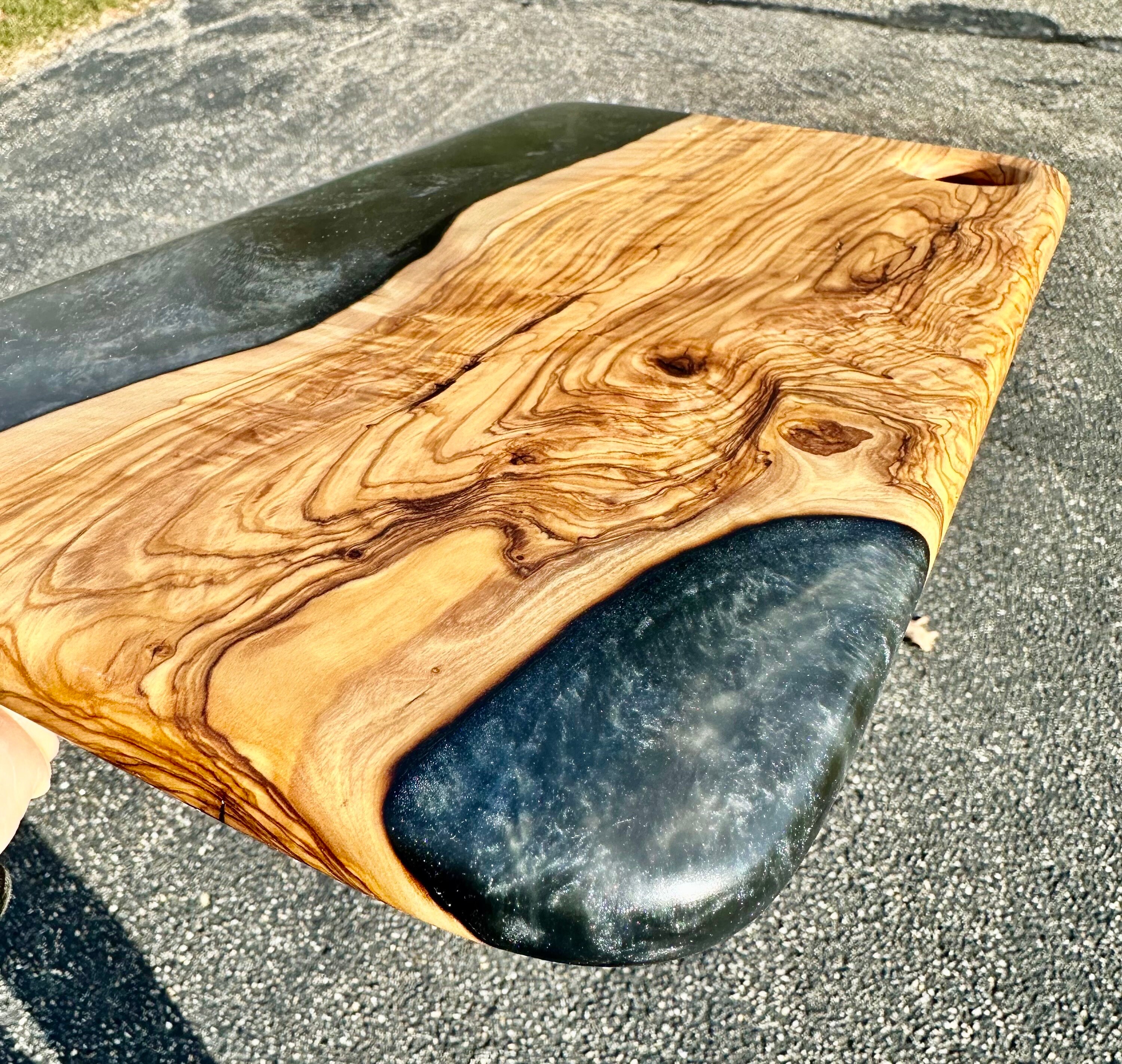 Turkish Olive Wood and Epoxy Charcuterie Board - Etsy
