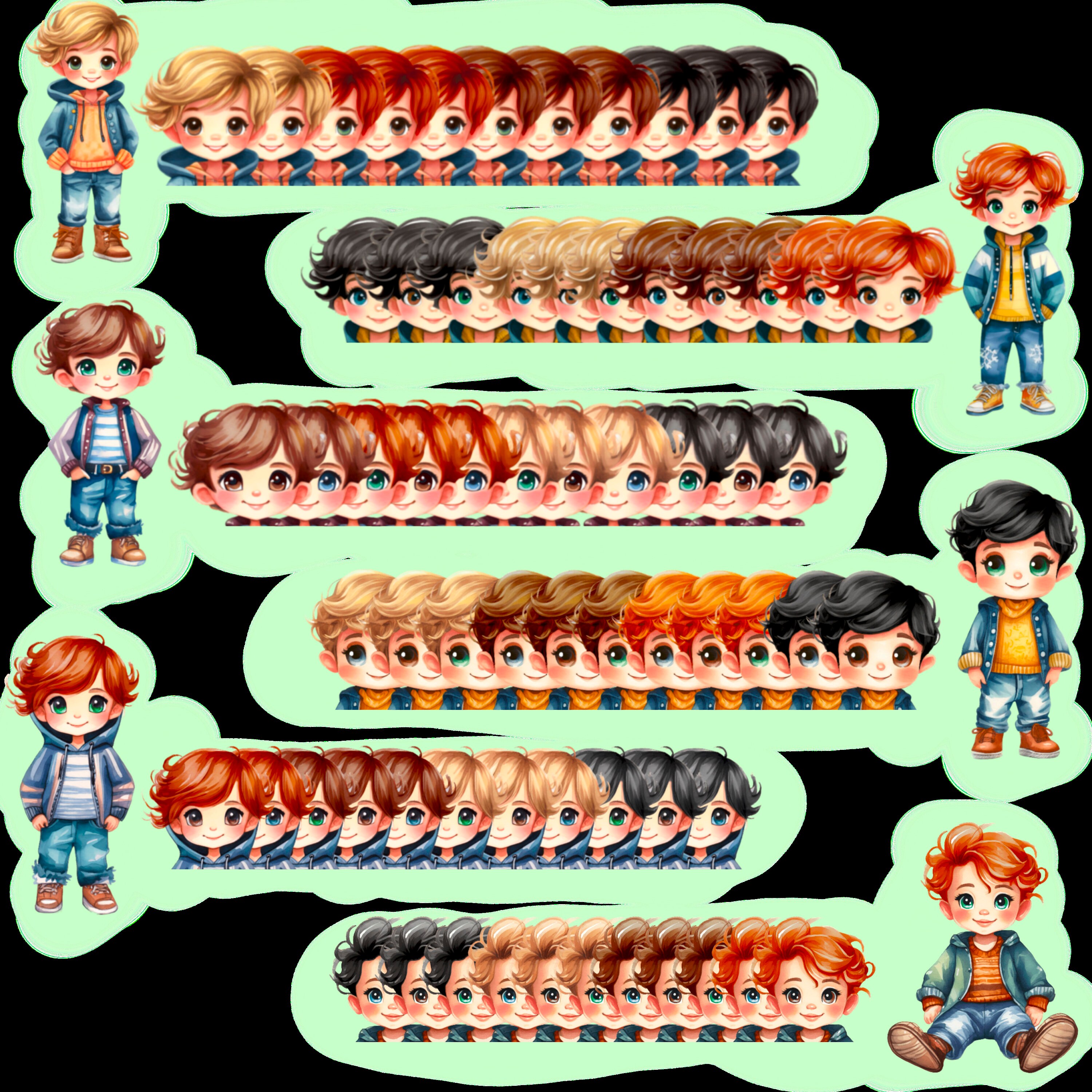 Huge Chibi Bundle. 111 Complete Doll Pngs. 39 Mum/grandmas, 36 Girls ...