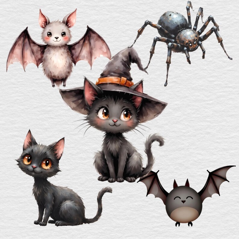 Halloween Clipart, Spooky PNG Graphics (29 Files) (digital Download) - Etsy