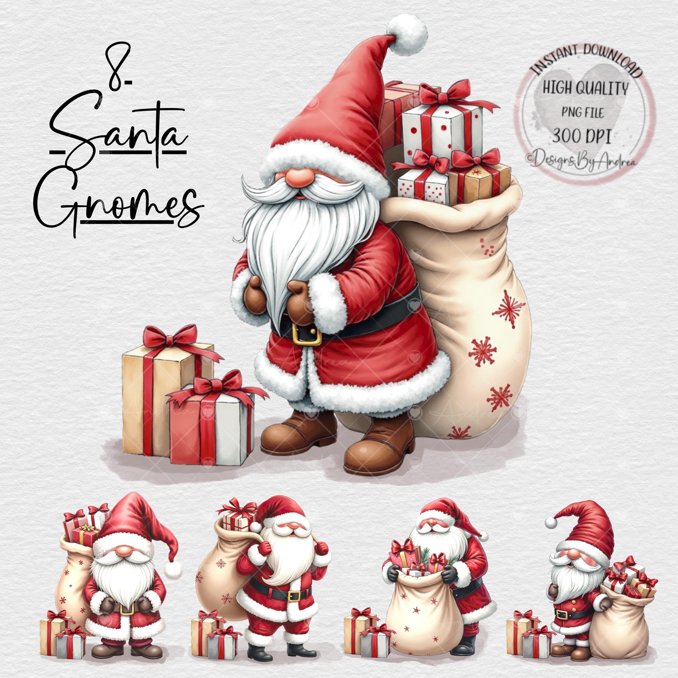 Christmas Santa Gnomes PNG: Sublimation Print Designs (digital Download ...