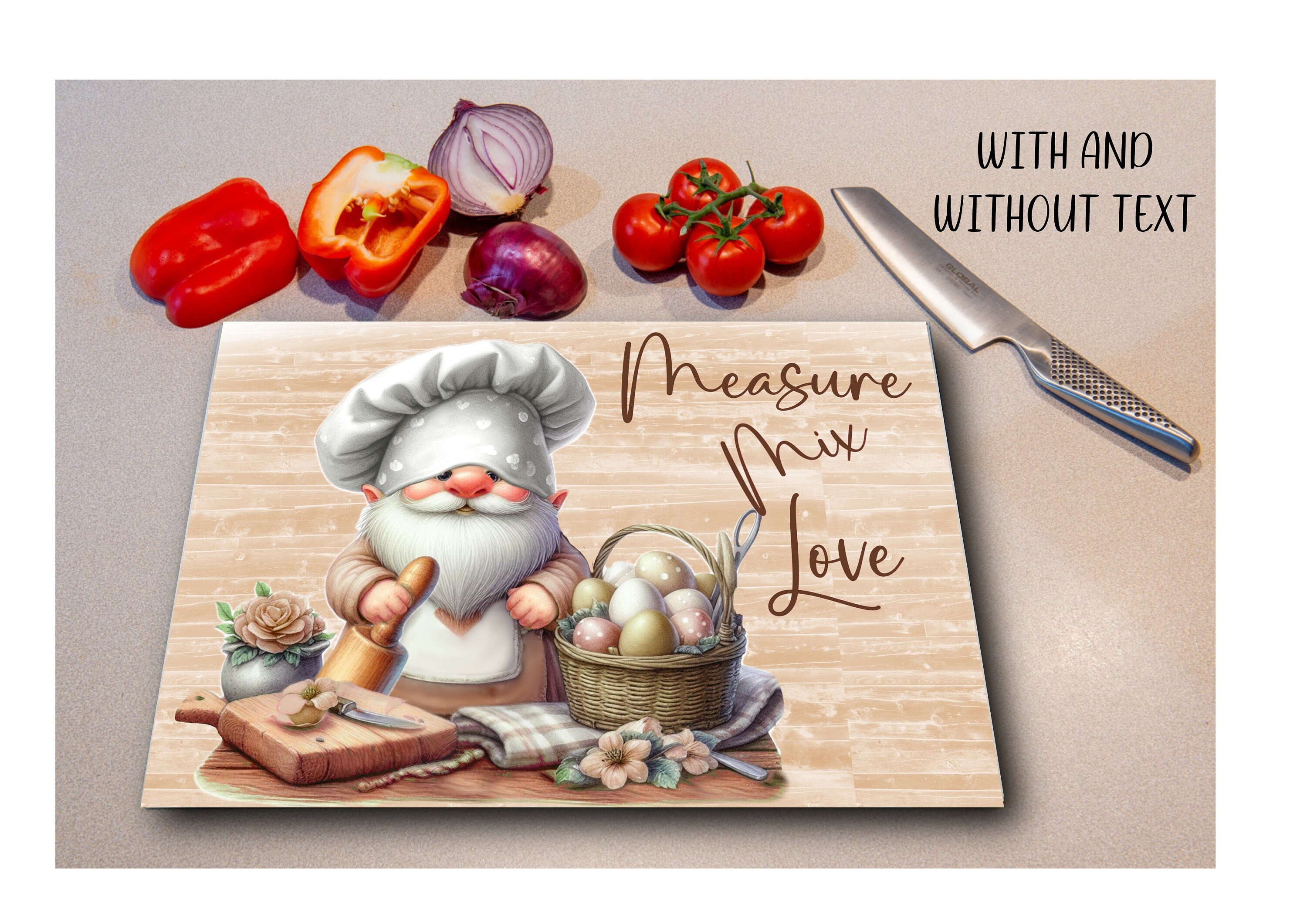 Cute Chopping Cutting Board Designs X 2 Gnome and Highland Cow ...