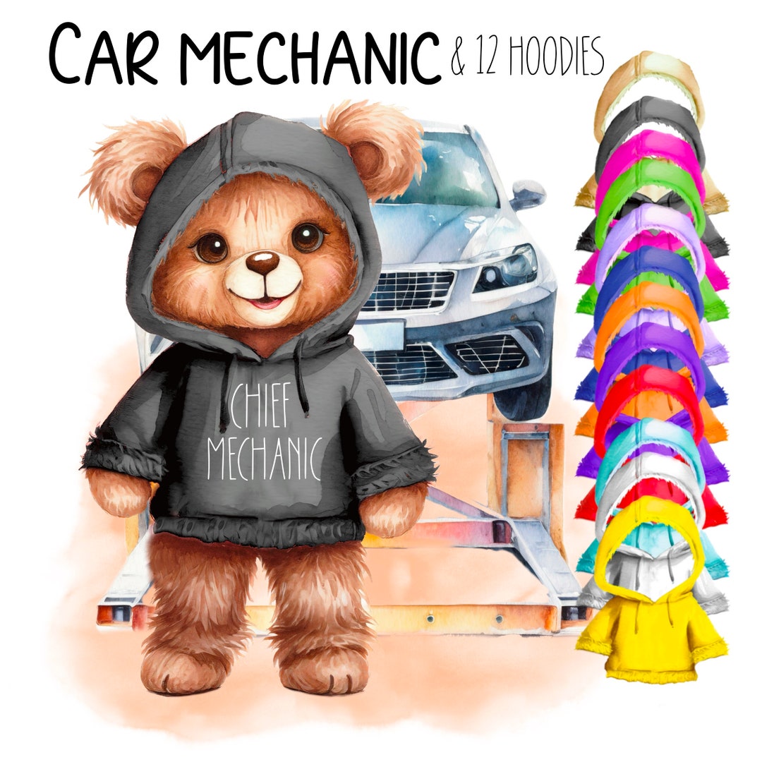 Cute Teddy Bear Business Logo, Car Mechanic Bear, Main Graphic Plus 12 ...