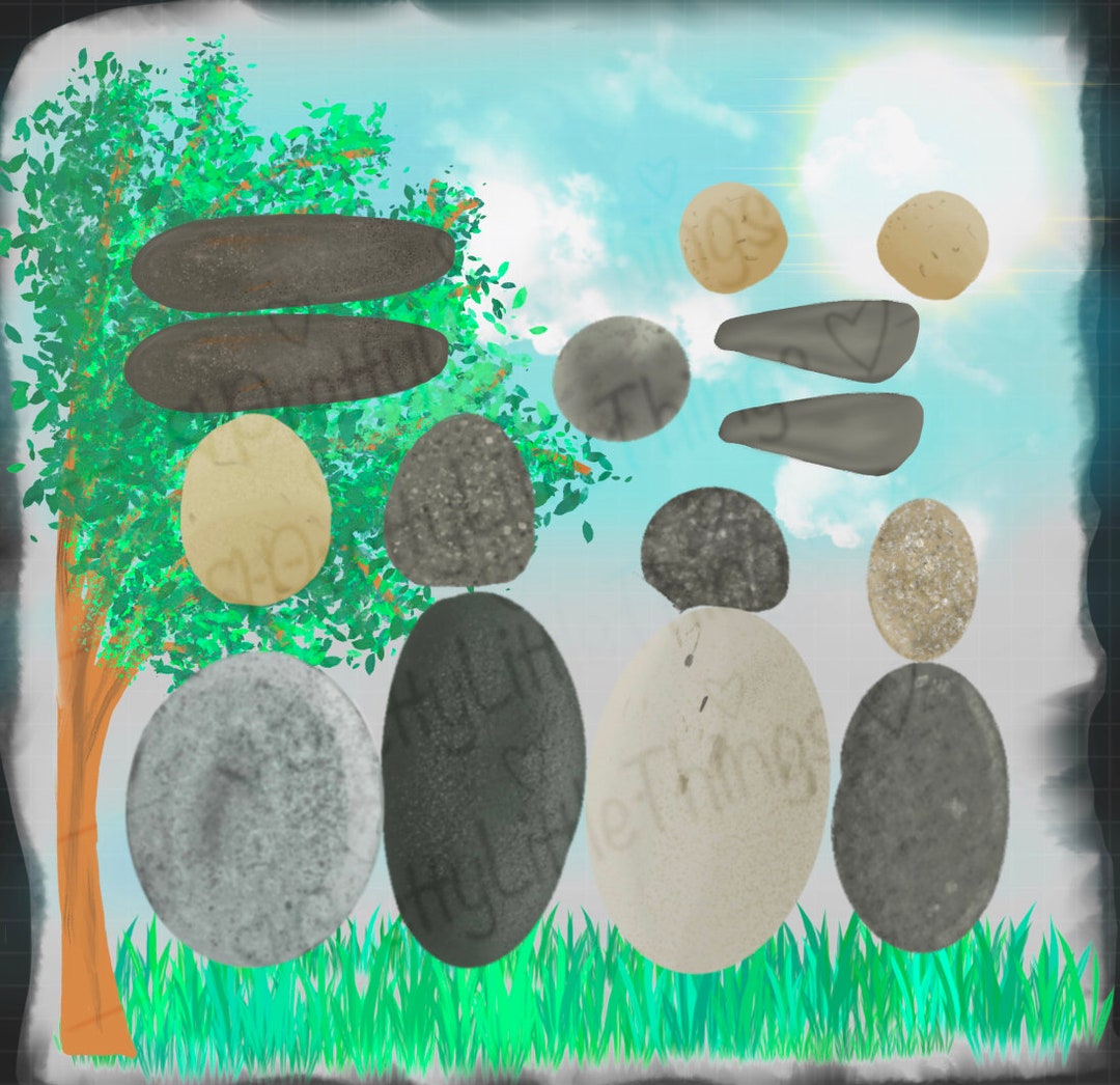 Pebble Clipart: Hand-drawn Art, Sublimation Designs (digital Download ...