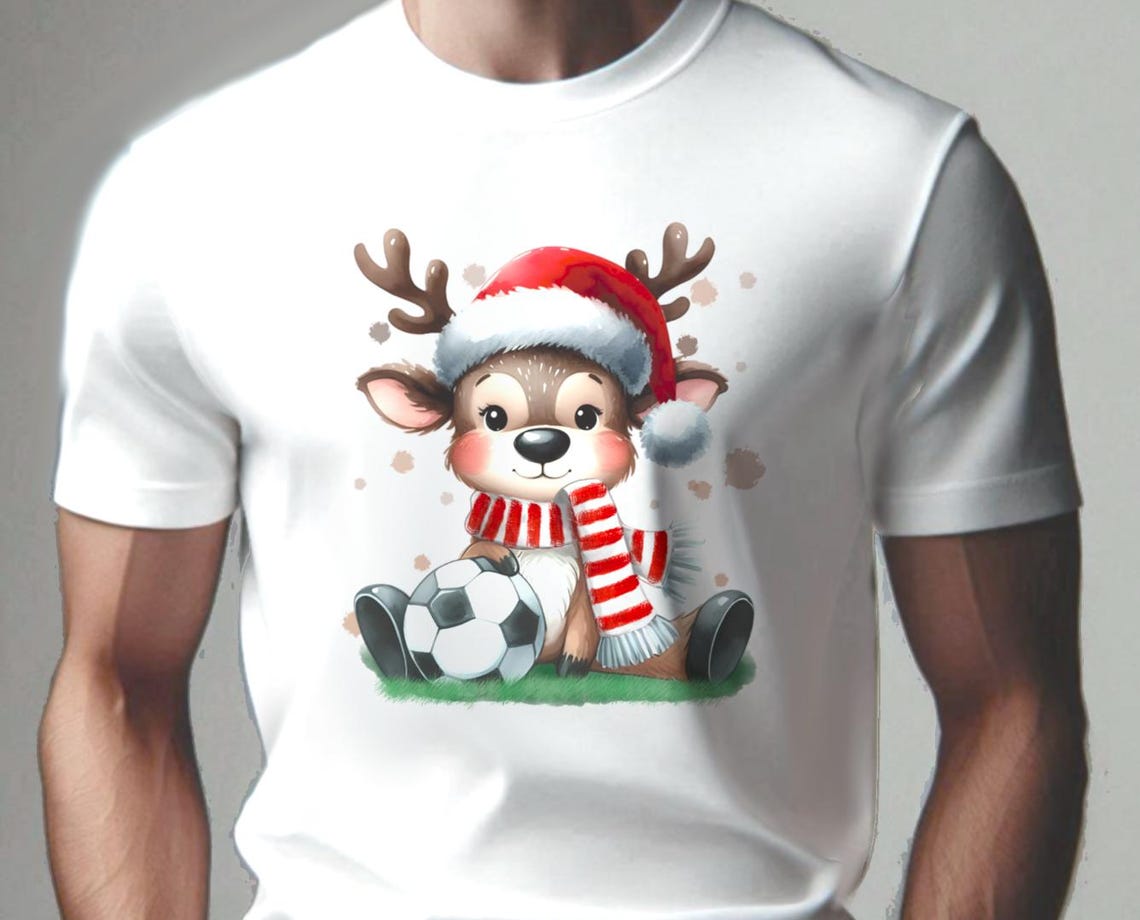 Football Reindeer Christmas PNG: Team Scarves Clipart (8 Pngs) - Etsy