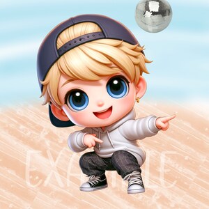 Super Cute Hip Hop/streetdance Chibi Doll Dancers. 3 Boys, 3 Girls ...