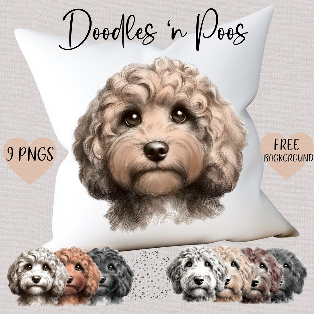 8 Gorgeous Doodle and Poo Dogs With FREE Background Splatter File. 9 ...