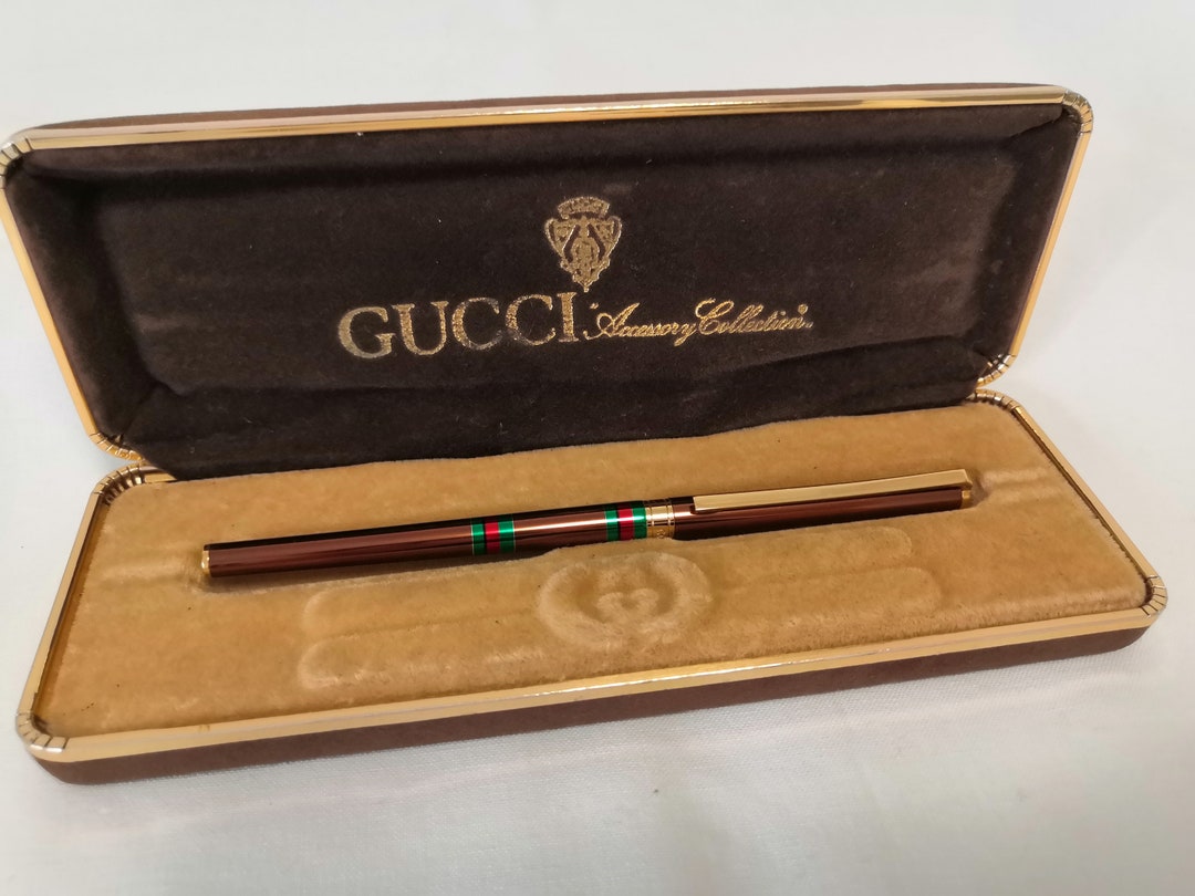 Vintage GUCCI Fountain Pen Old Sherry Line With Box - Etsy