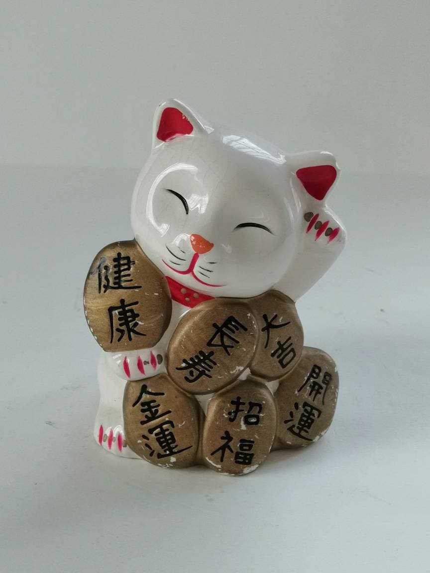 Ceramic Waving Cat - Etsy