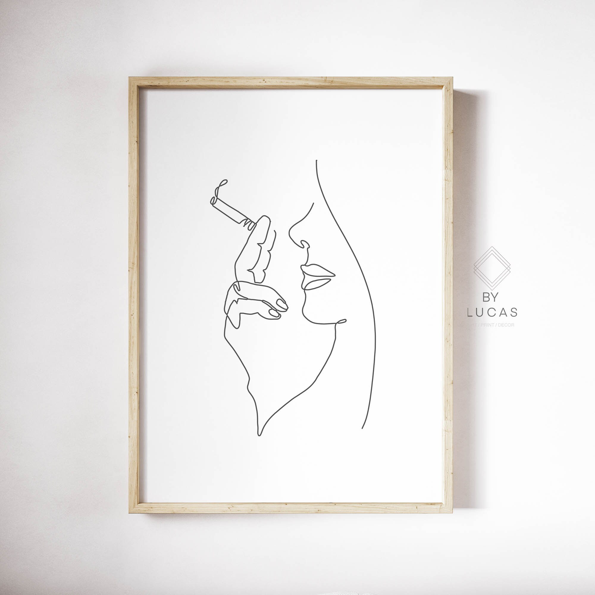Girl Smoking Drawing