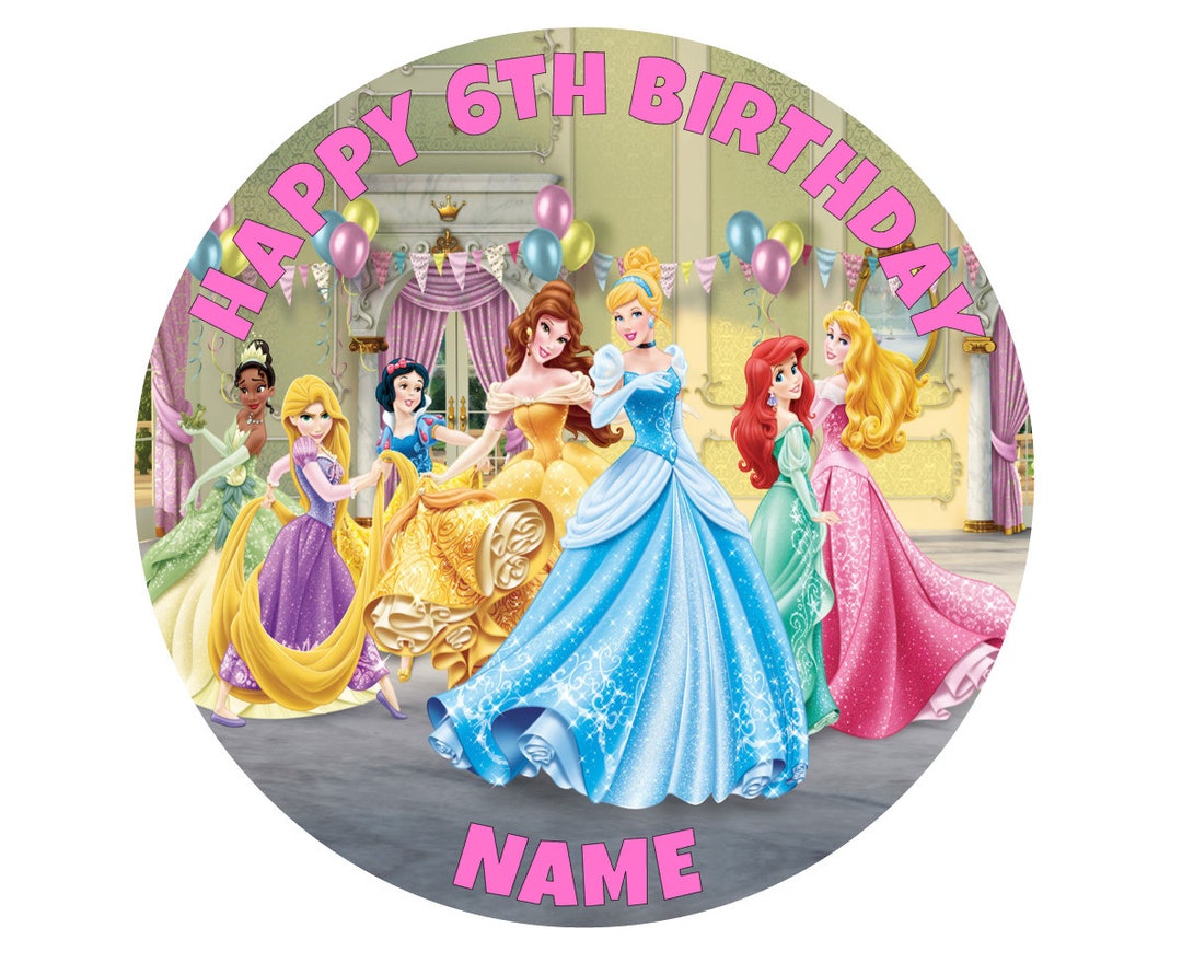 Disney Princess Edible Icing Cake Topper 19cm PRE-CUT - Etsy