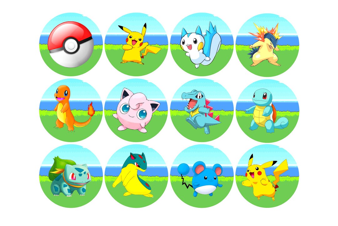 12 Pokemon Edible Icing Cupcake Toppers PRE-CUT - Etsy Australia