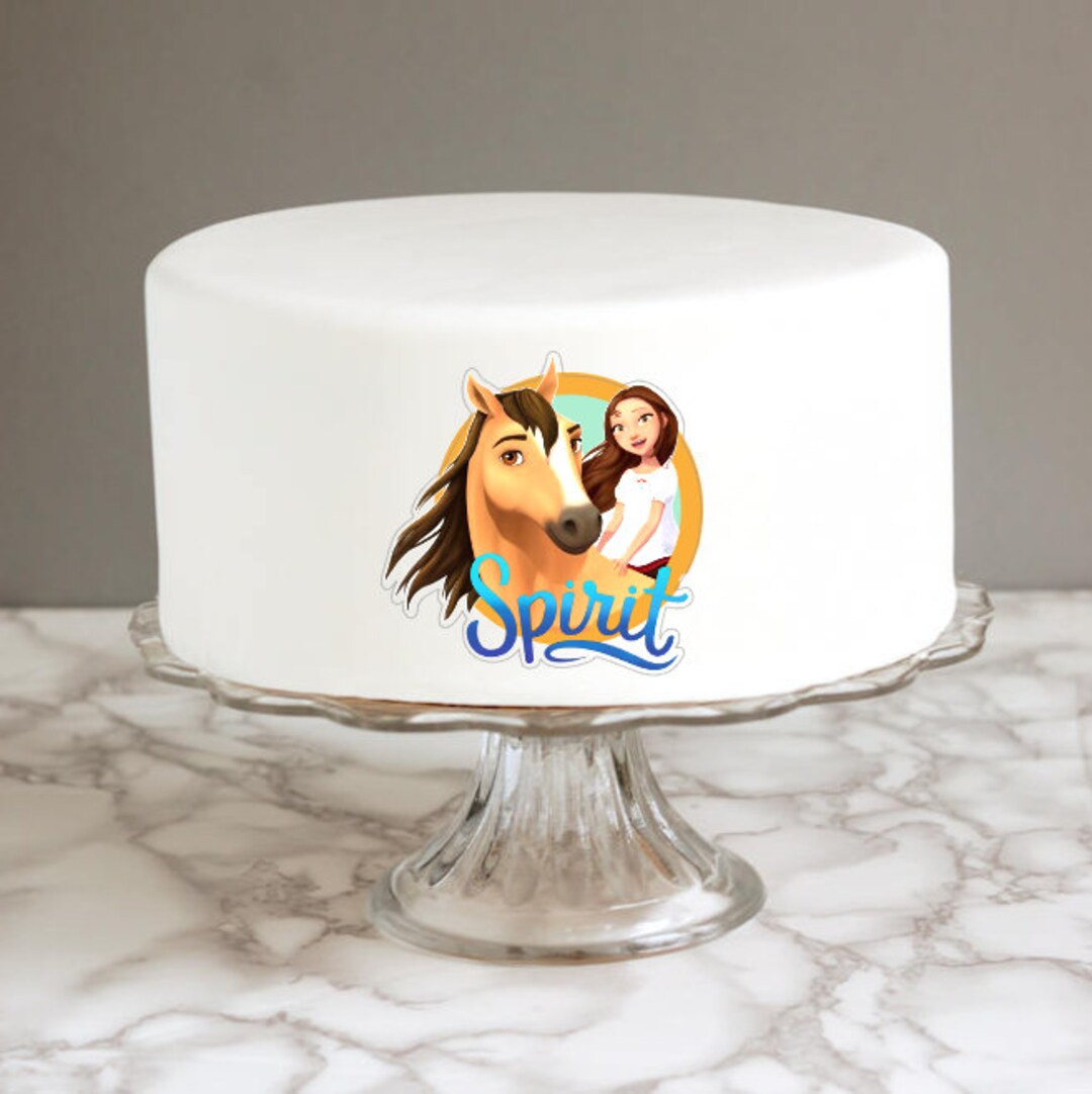Spirit Riding Free Horse Edible Icing Cake Topper Logo PRE-CUT - Etsy