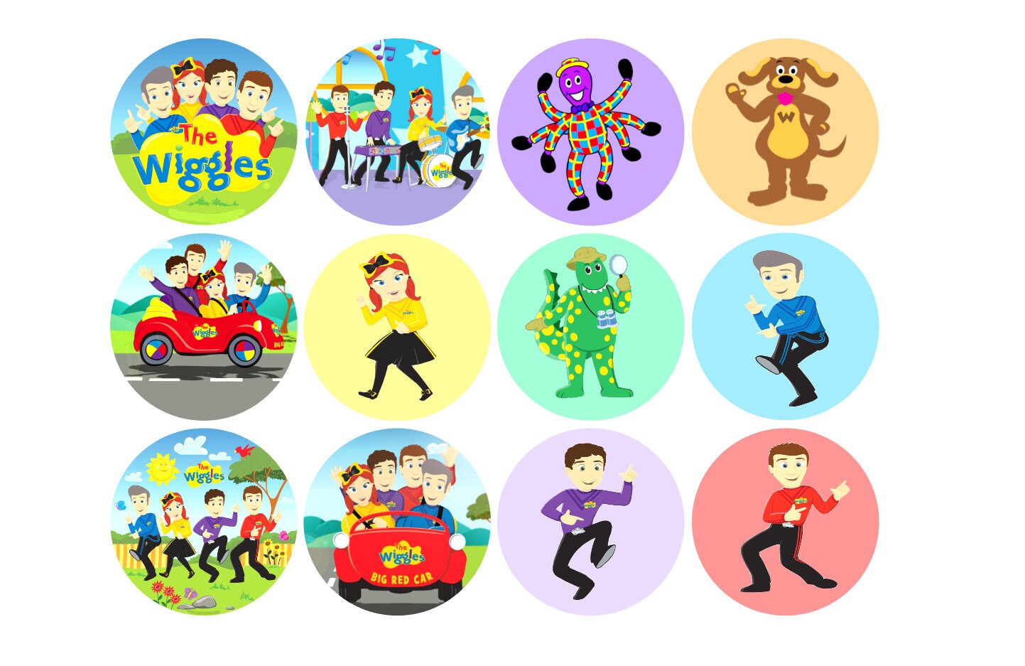 12 the Wiggles Edible Icing Cupcake Toppers PRE-CUT - Etsy