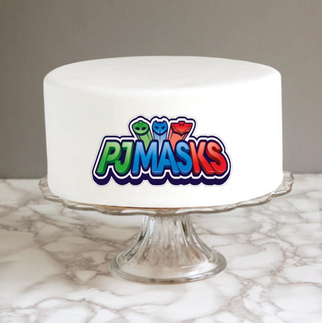PJ Masks Edible Icing Cake Topper Logo PRE-CUT - Etsy