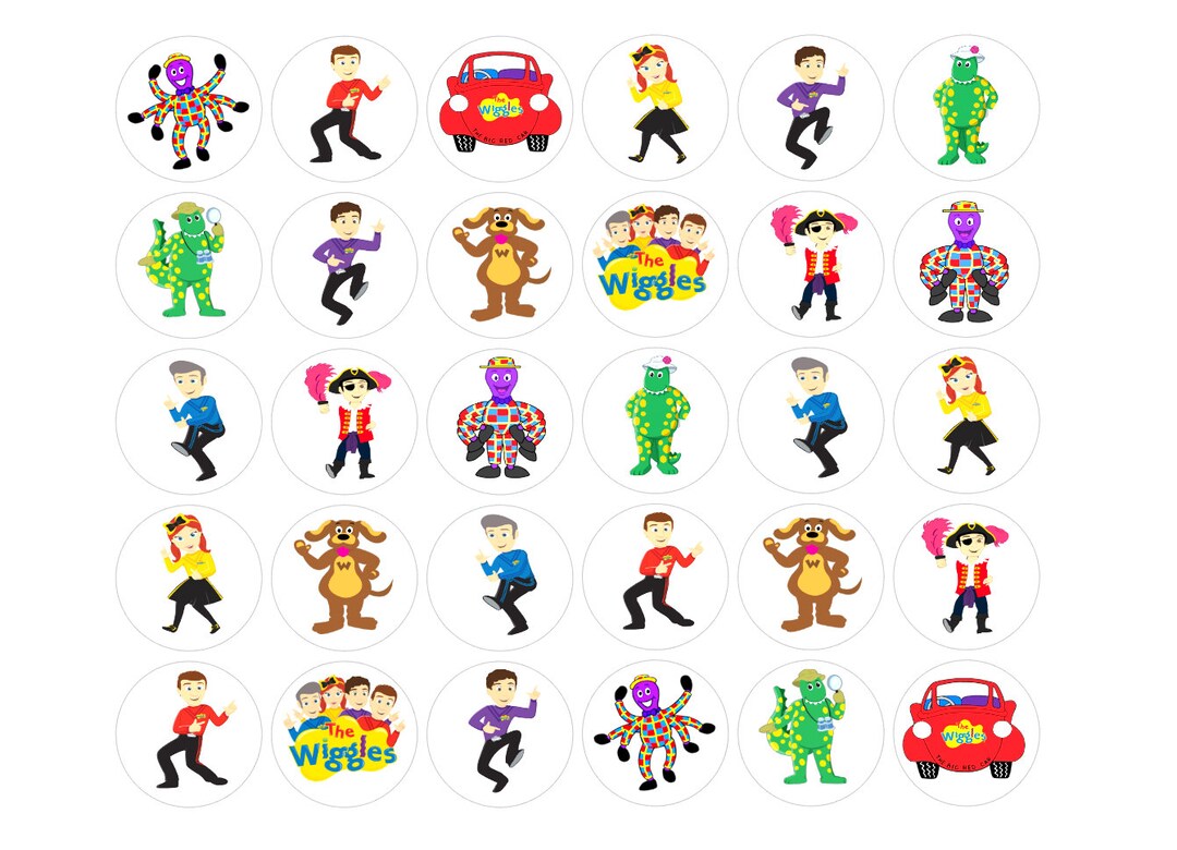 30 X the Wiggles Edible Icing Cupcake Toppers PRE-CUT to 3.5cm - Etsy ...