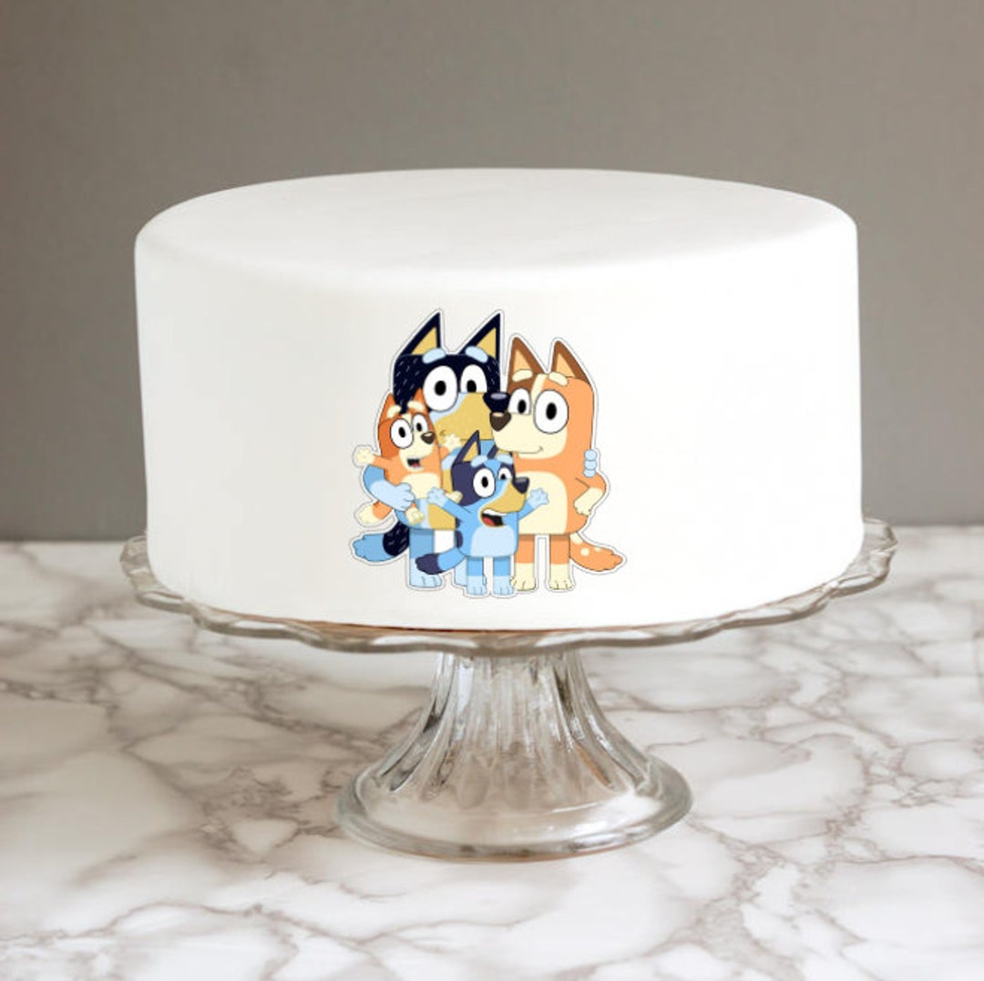 Bluey Edible Icing Cake Topper Logo PRE-CUT - Etsy Australia