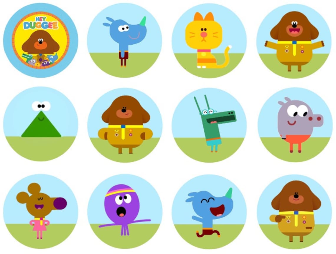 12 x Hey Duggee Edible Icing Cupcake Toppers PRE-CUT | Etsy