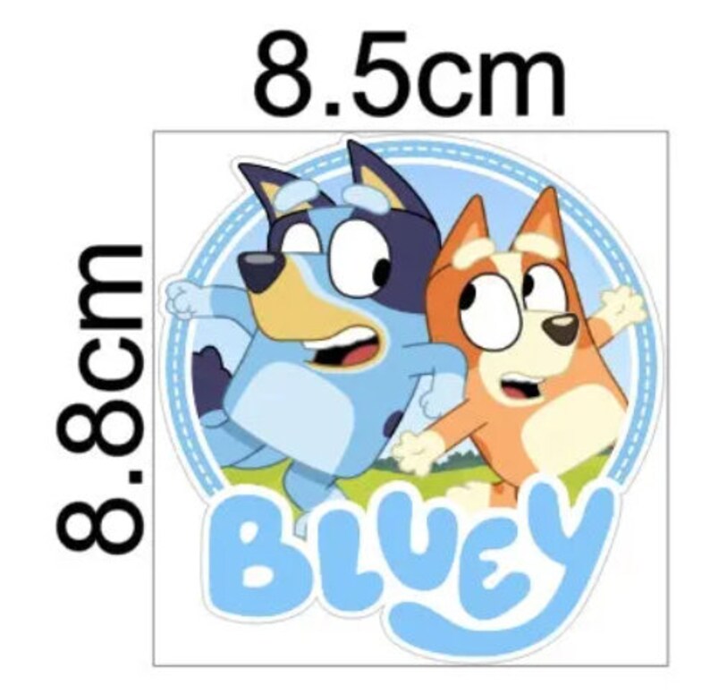 Bluey Edible Icing Cake Topper Logo PRE-CUT - Etsy Australia