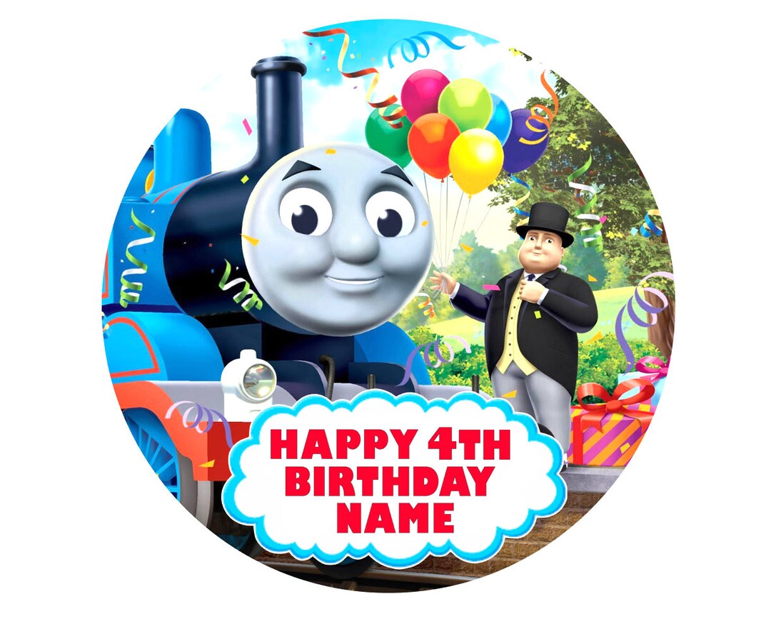 Thomas the Tank Engine Edible Icing Cake Topper 19cm PRE-CUT - Etsy ...
