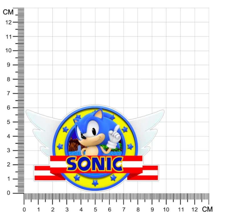 Sonic the Hedgehog Edible Icing Cake Topper Logo PRE-CUT - Etsy