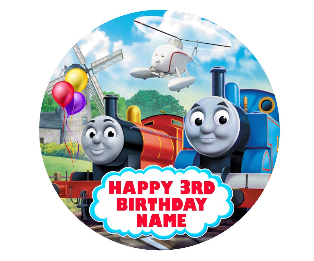 Thomas the Tank Engine Edible Icing Cake Topper 19cm PRE-CUT - Etsy ...