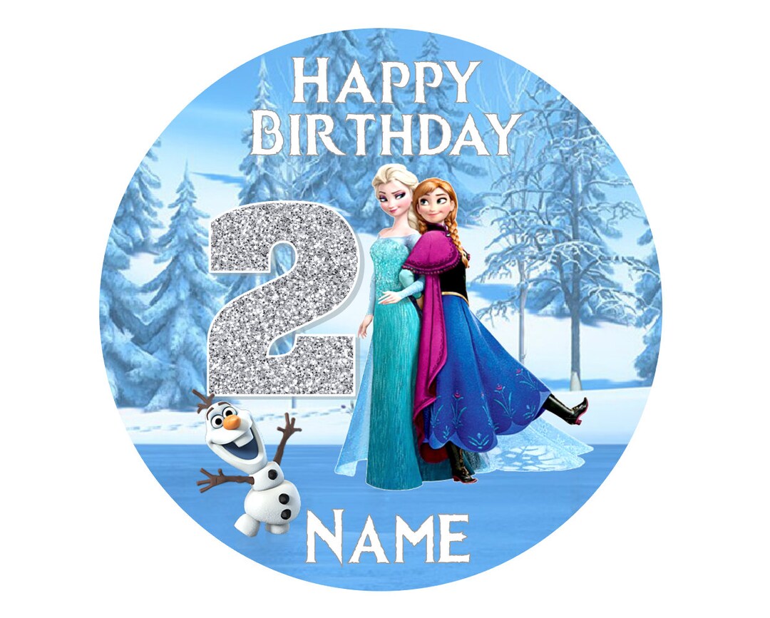 Disney Frozen Edible Icing Cake Topper 19cm PRE-CUT - Etsy