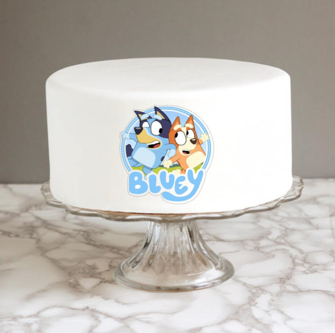 Bluey Edible Icing Cake Topper Logo PRE-CUT - Etsy Australia