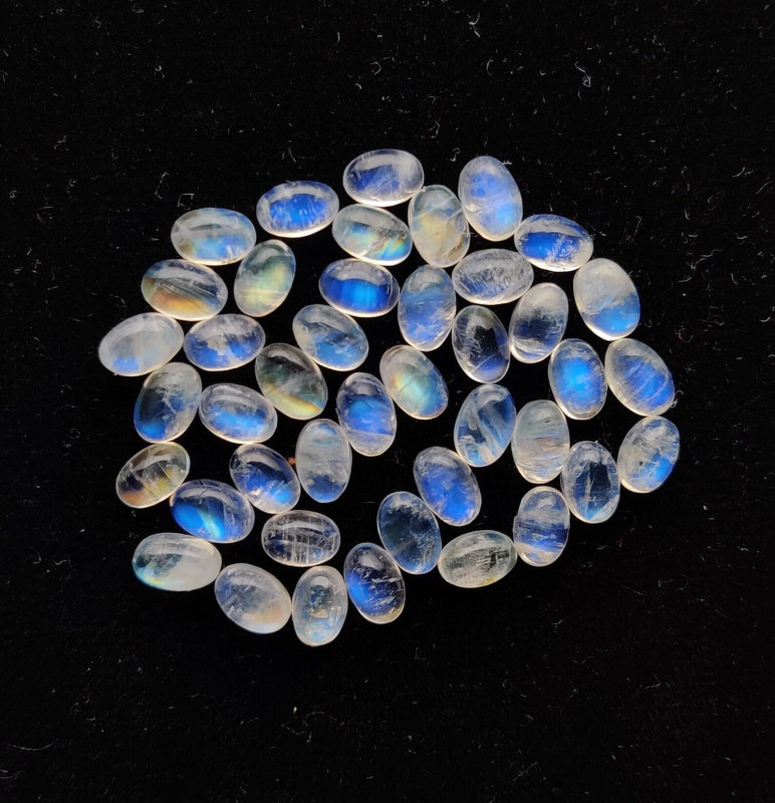 10 Pieces Lot Rainbow Moonstone Gemstone-natural Rainbow - Etsy