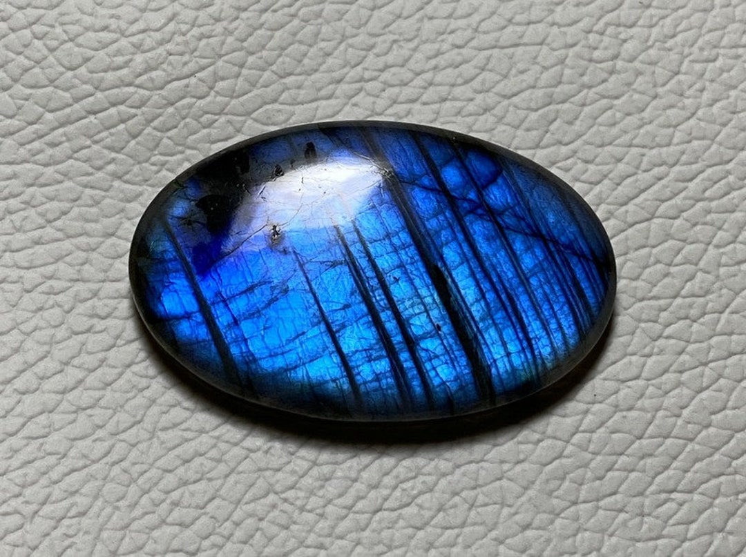 Natural Labradorite AAA+ Blue Flash Gemstone Cabochon, Labradorite Oval ...