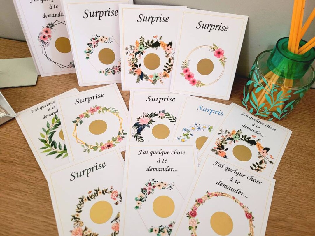 Scratch Card Announcing Pregnancy Marriage Request for - Etsy