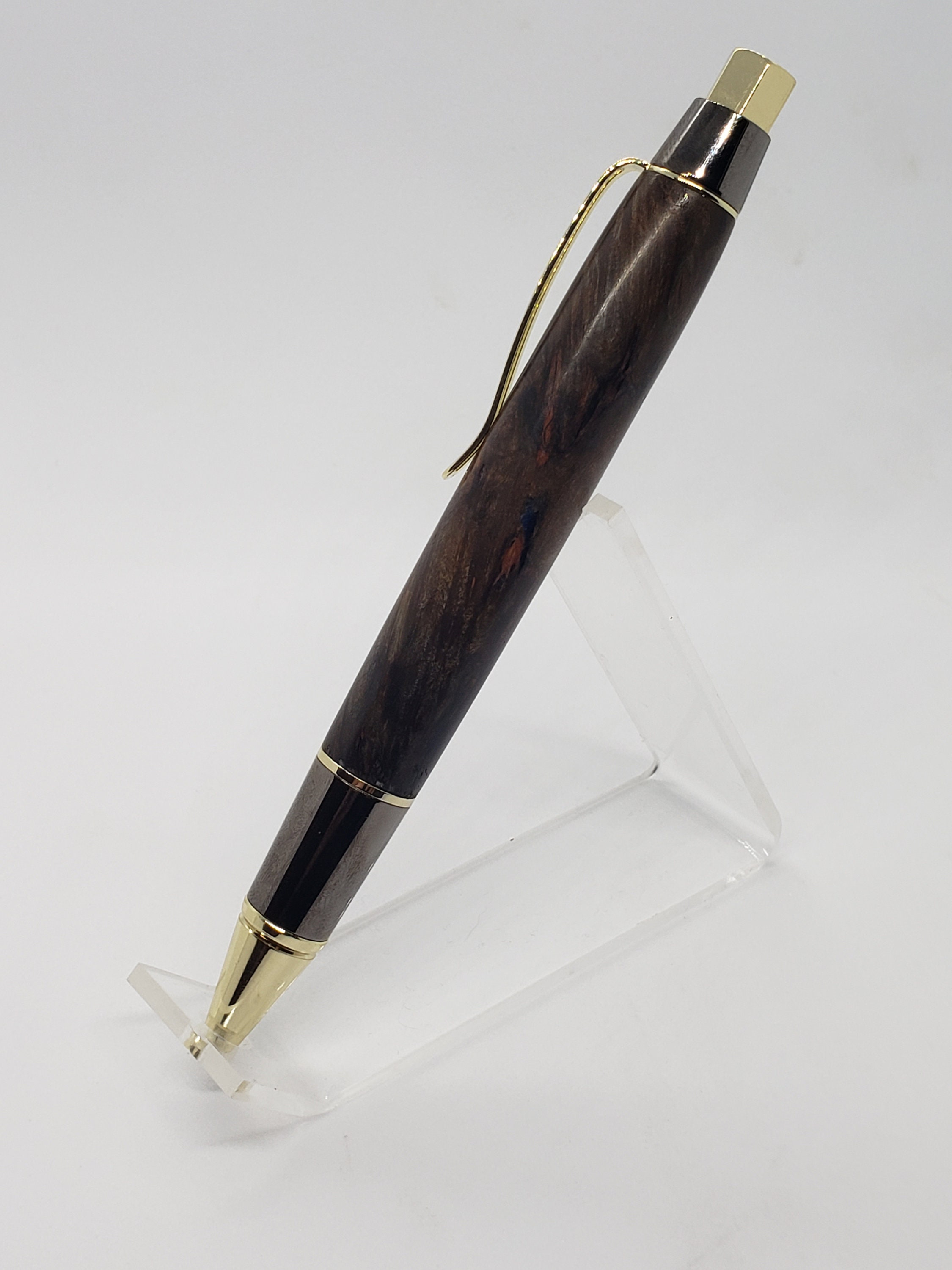 Handcrafted Big Ben Cigar Pen Acrylic and Dyed Maple Burl Perfect Gift ...