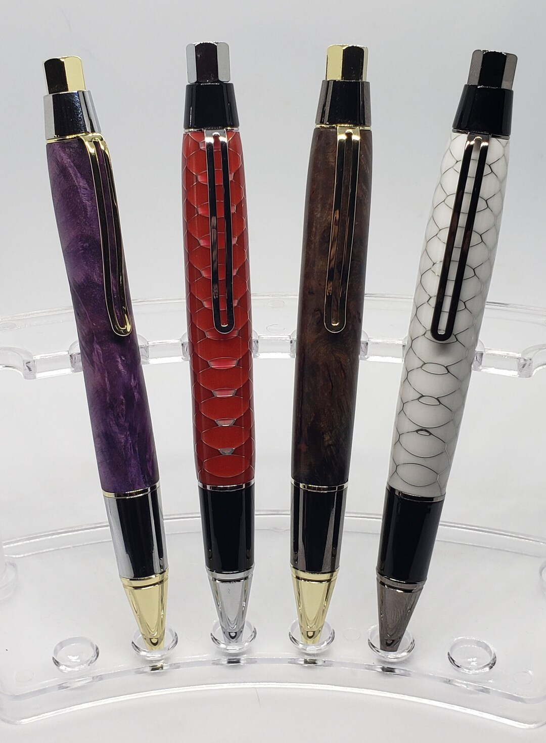 Handcrafted Big Ben Cigar Pen Acrylic and Dyed Maple Burl Perfect Gift ...