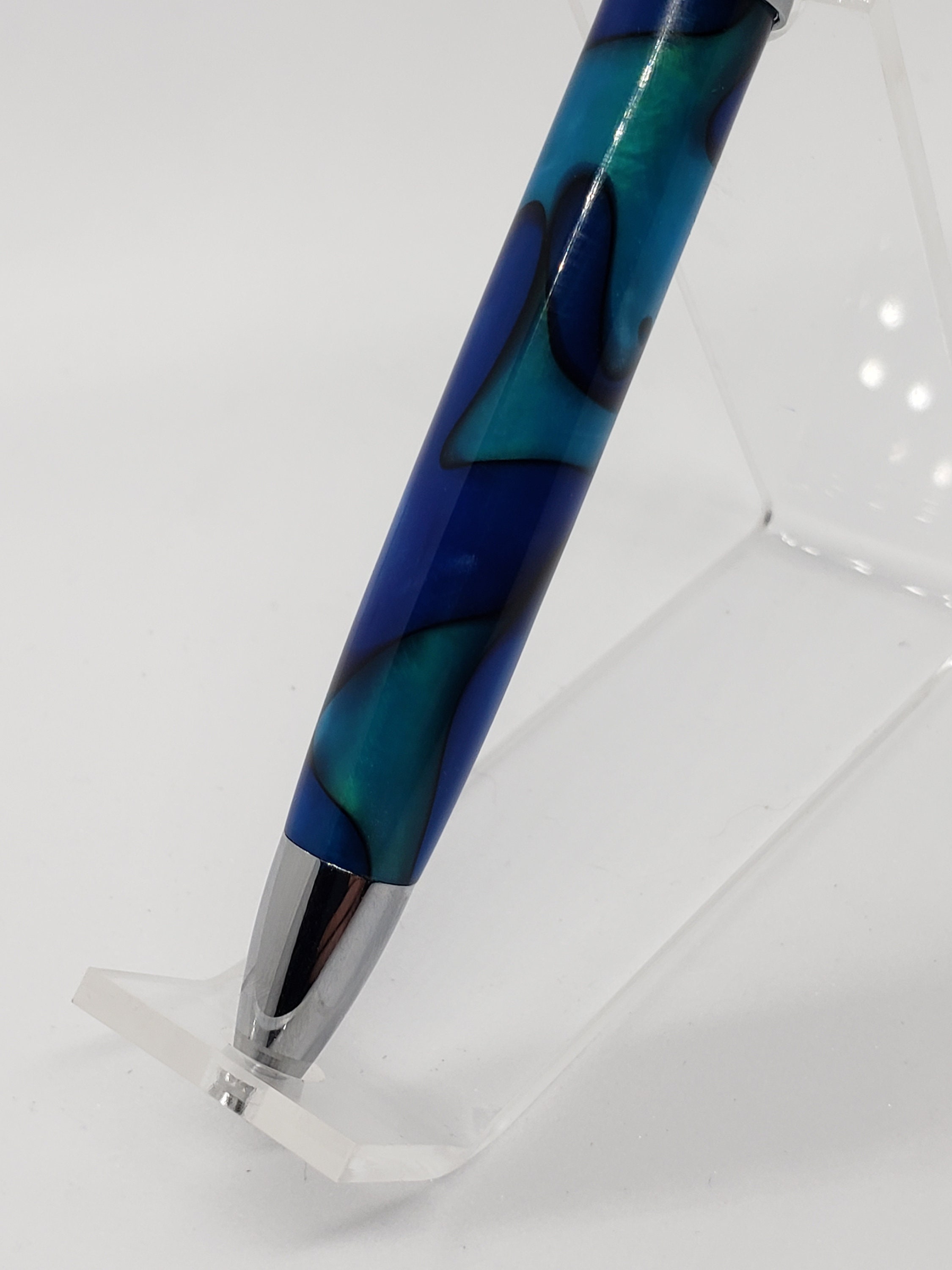 Stunning Handmade Princess Pen With 50 Swarovski Crystals, Blue ...