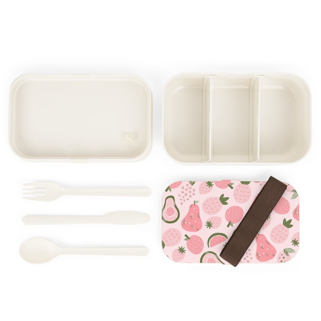 Playful Pink Fruit Bento Box, Bento Box, Lunch Bento Box, Adult Bento ...