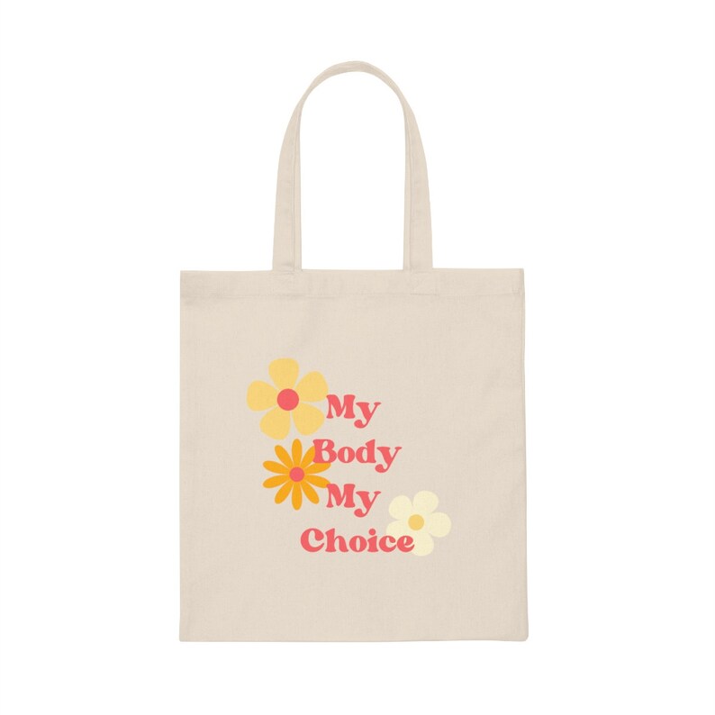 My Body My Choice Tote Bag, Pro Choice Tote Bag, Retro Style Tote Bag ...