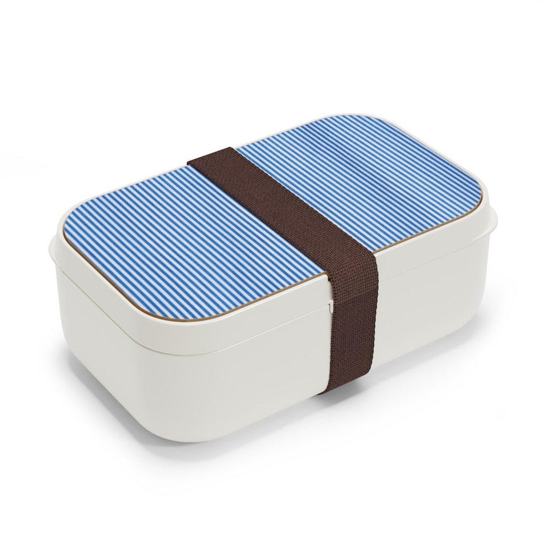 Blue and White Stripe Bento Box, Bento Box, Bento Lunch Box, Adult ...