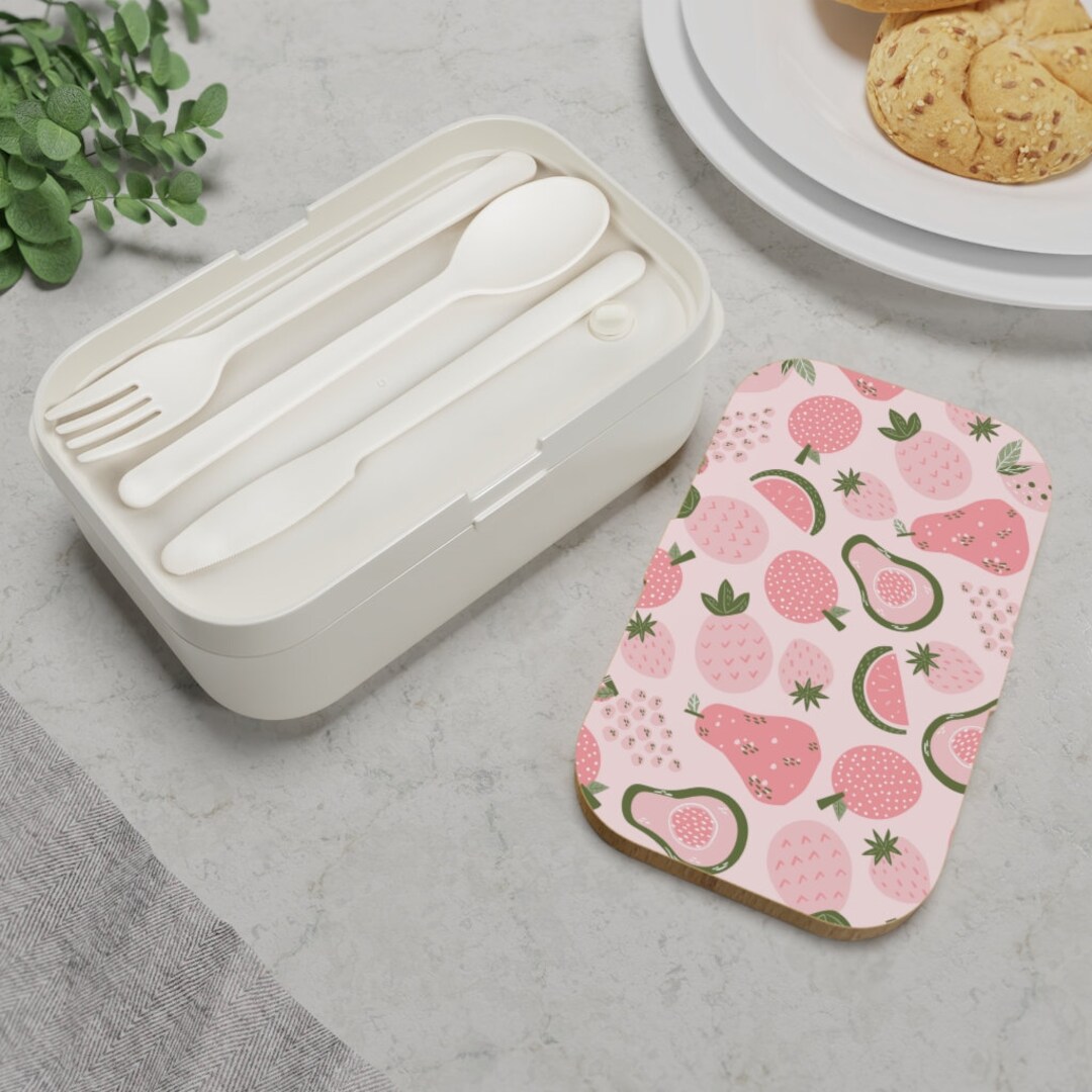 Playful Pink Fruit Bento Box, Bento Box, Lunch Bento Box, Adult Bento ...